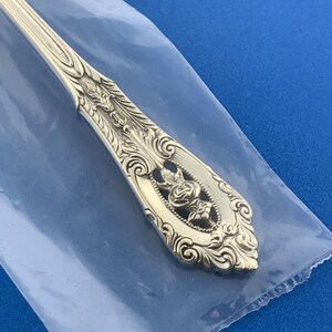 Wallace Sterling Silver 925 Rose Point Pattern 5-7/8 Cream Soup Spoon ...