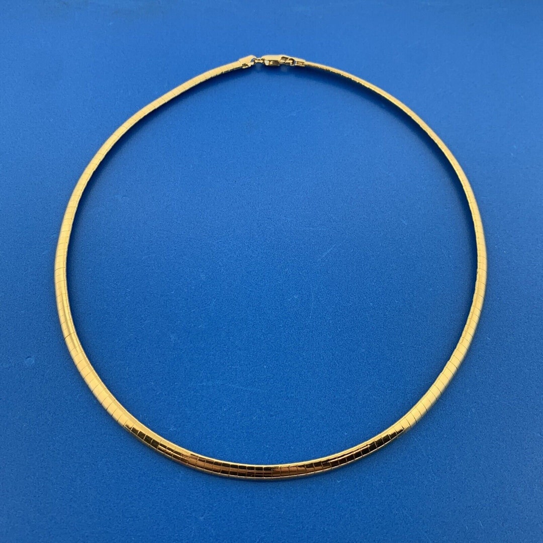 Italian Designer Milor Vermeil Sterling Silver 925 Snake 15.5" Chain ...