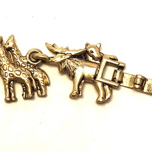 Designer Gold Tone Noah's Ark 2x2 Animals Religious Tennis Bracelet - Etsy