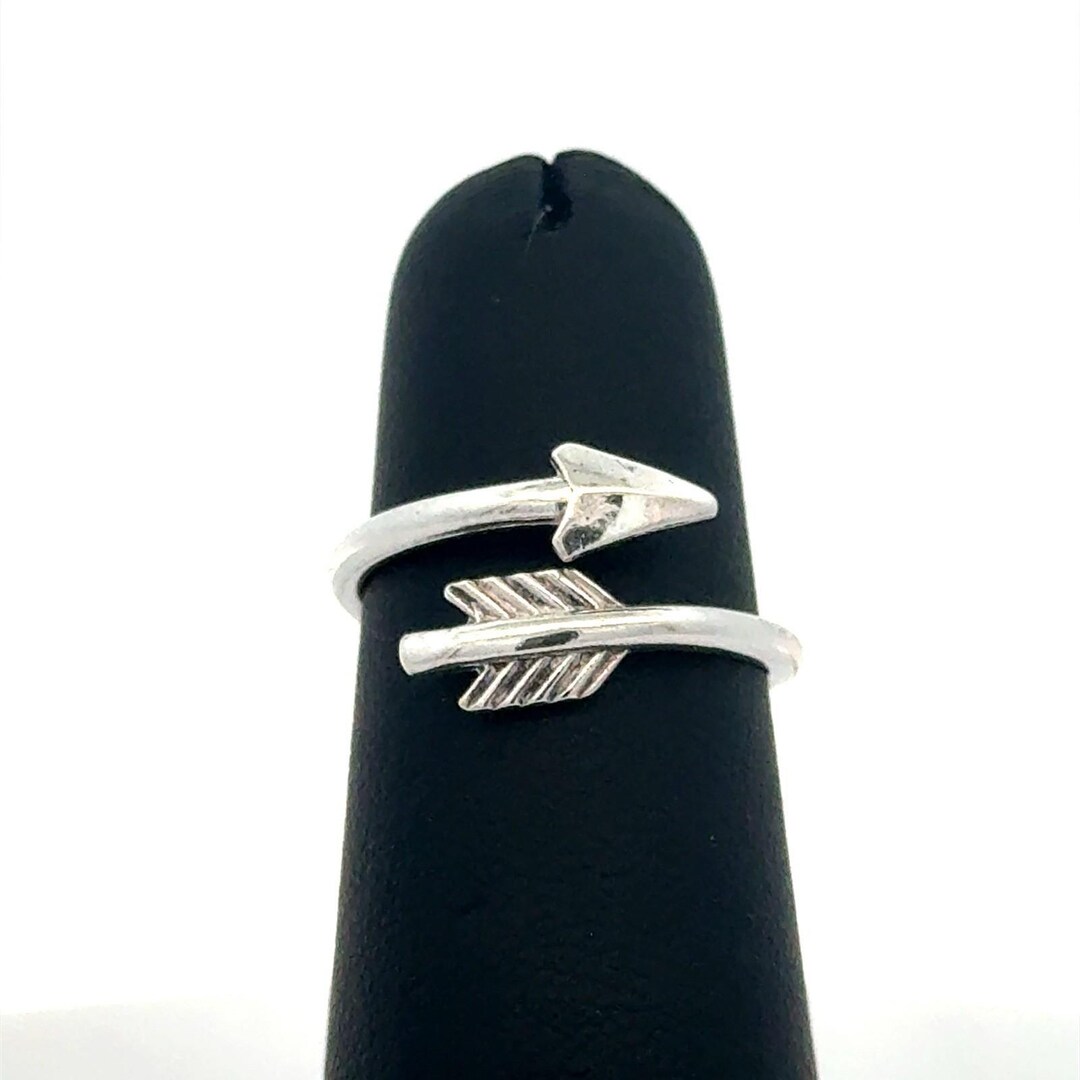 Designer ALEX AND ANI 925 Sterling Silver Curved Arrow Adjustable Size ...