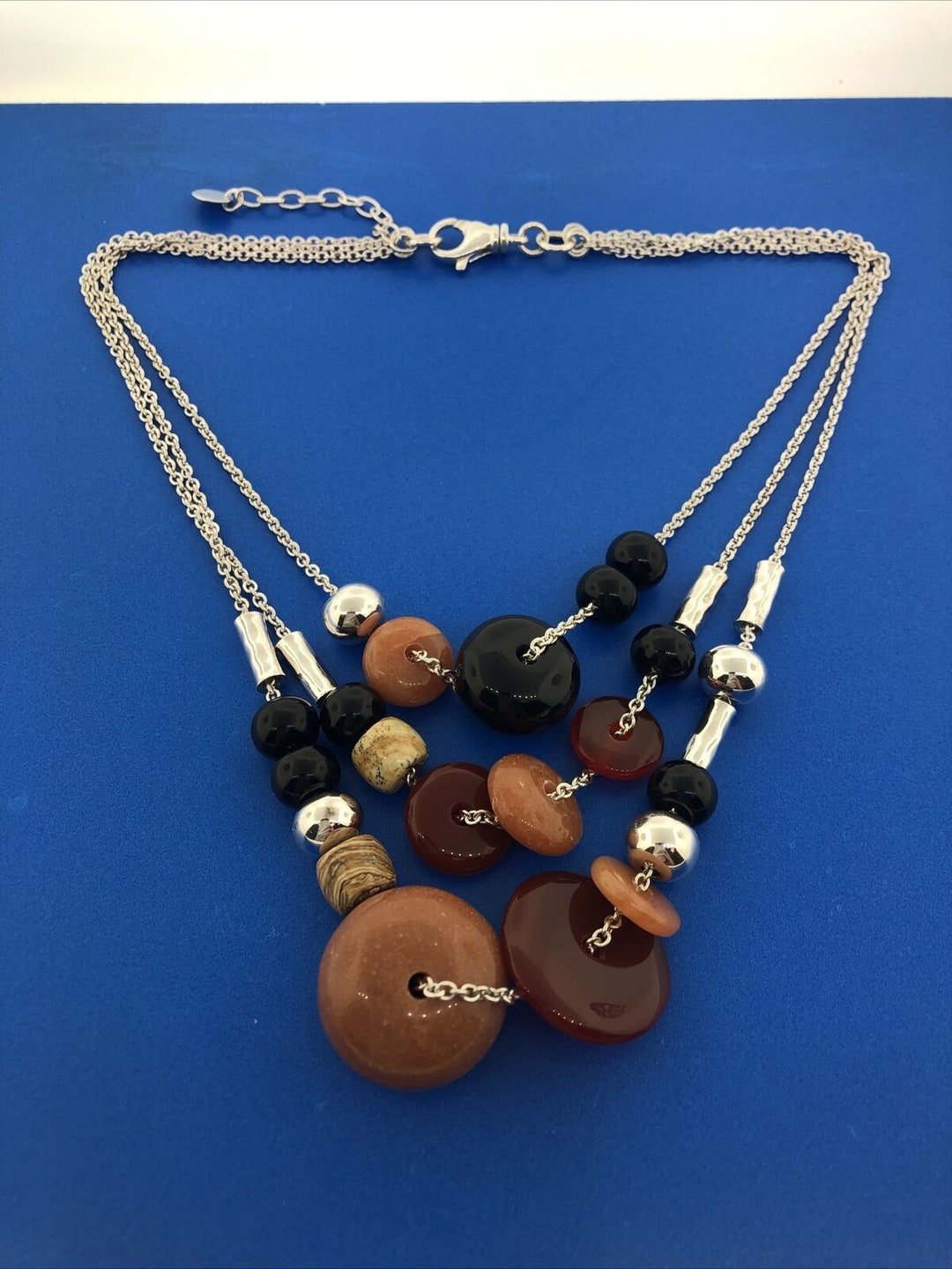 RLM Studio Robert Lee Morris Sterling Silver Mixed Gemstone Three Tier ...