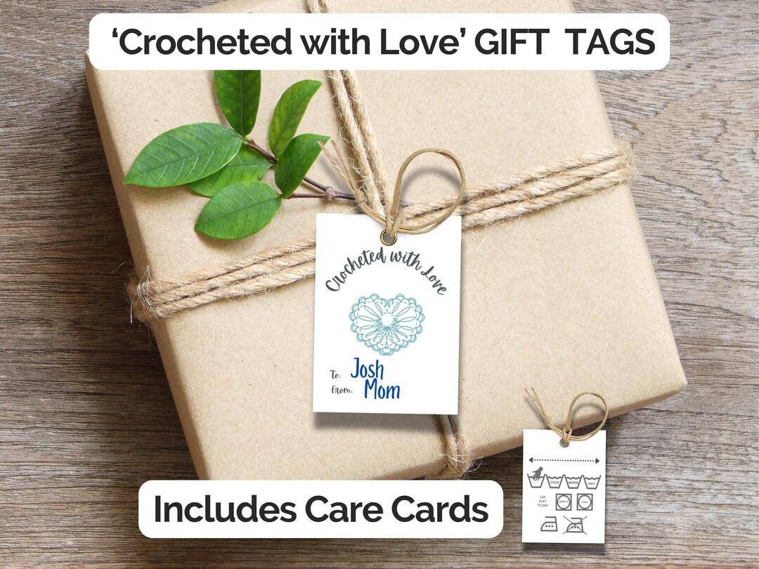 Printable Crochet Labels for Handmade Items, Crochet Project Tags, Tags ...