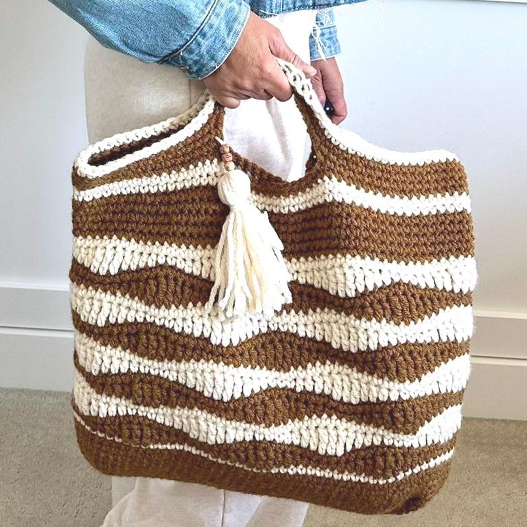 Crochet Bag Pattern, Crochet Tote Bag Pattern, Crochet Market Bag ...