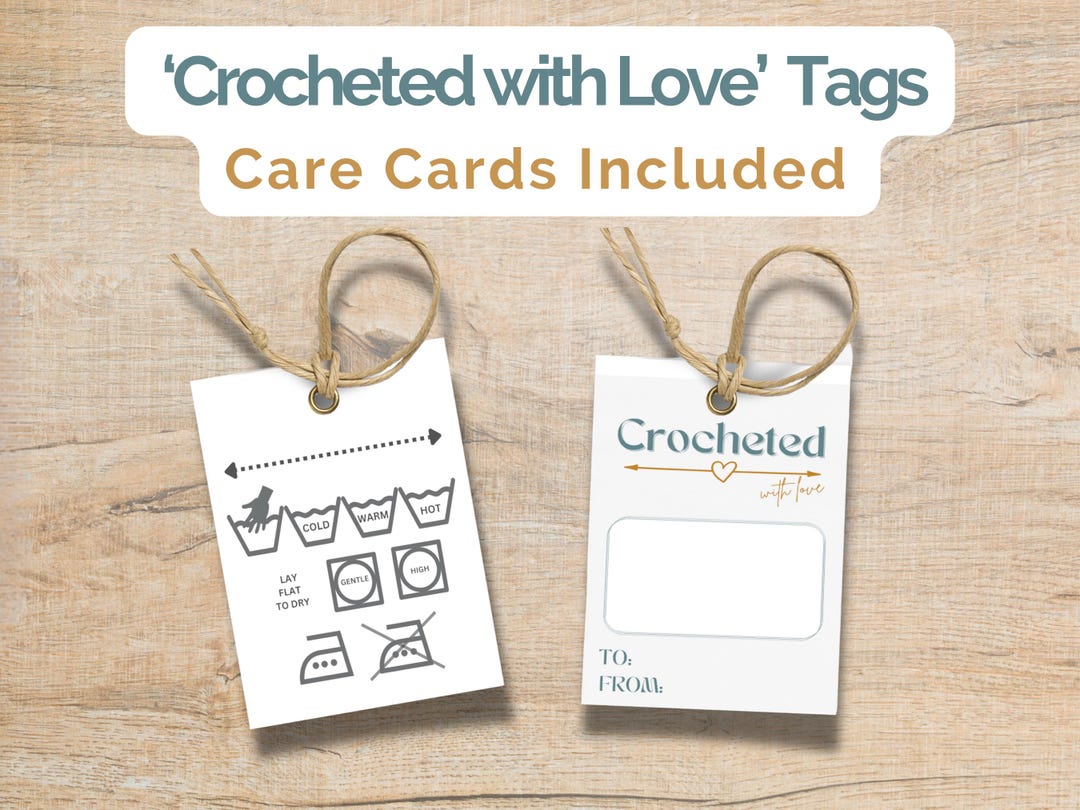 Crochet Project Tags, Printable Crochet Labels for Handmade Items, Tags ...
