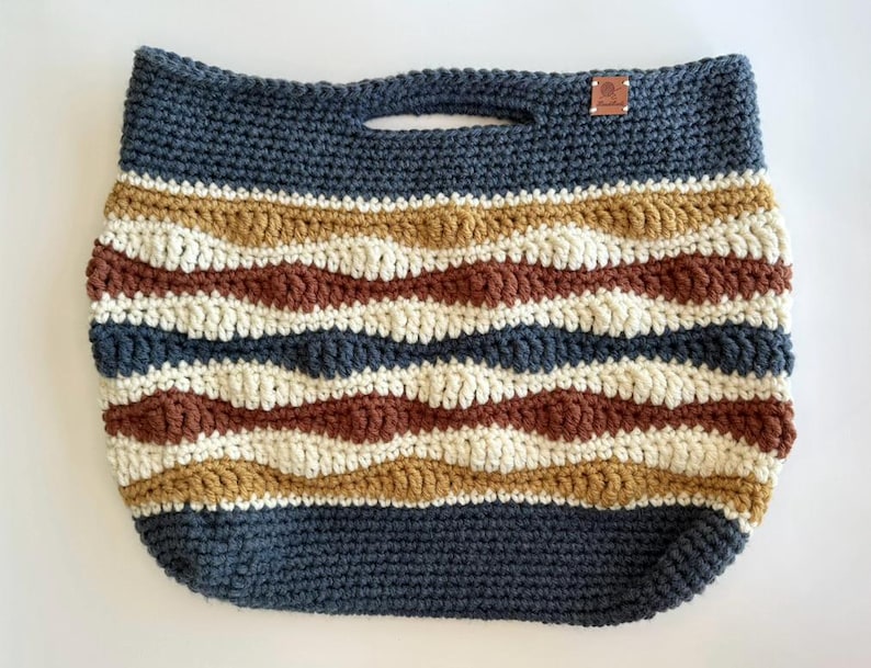Crochet Bag Pattern, Long Wave Crochet Stitch, Easy Crochet Pattern - Etsy