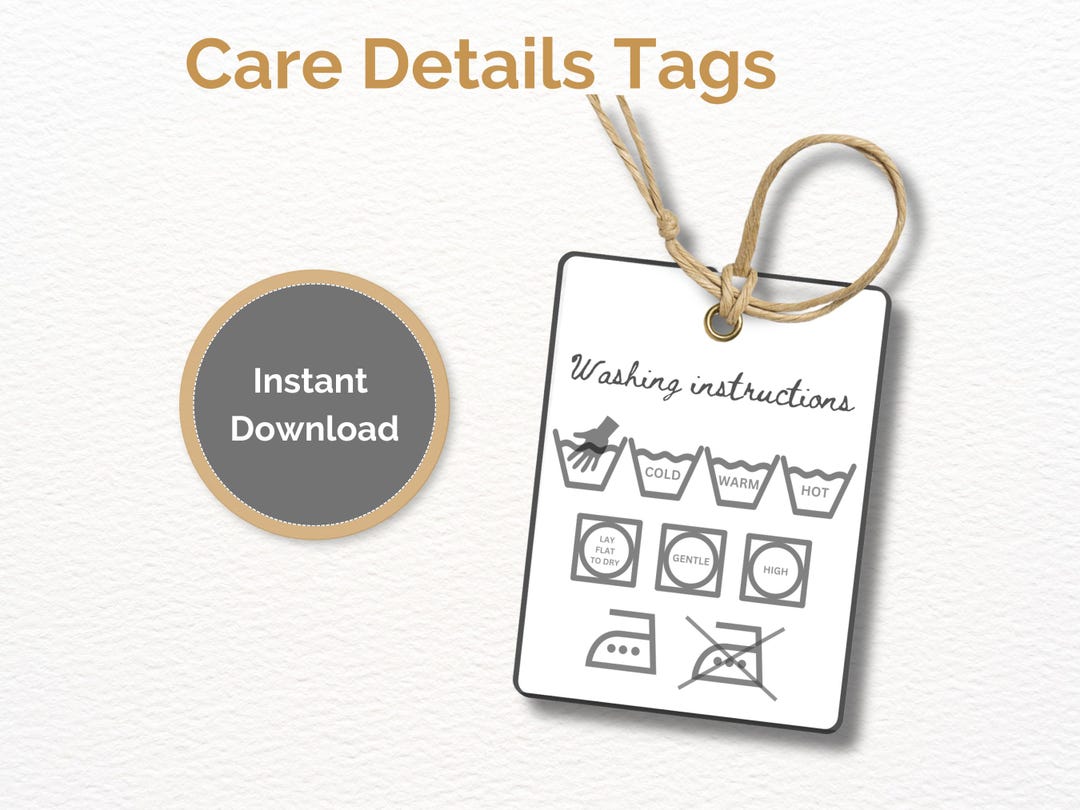 Care Tags for Handmade Gifts Printable Crochet Gift Tags Knitting Gift ...