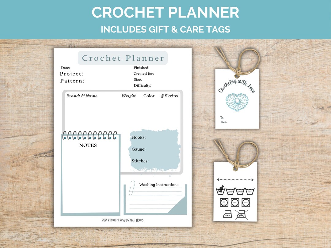 Printable Crochet Project Planner, Crochet Project Tracker Sheet ...