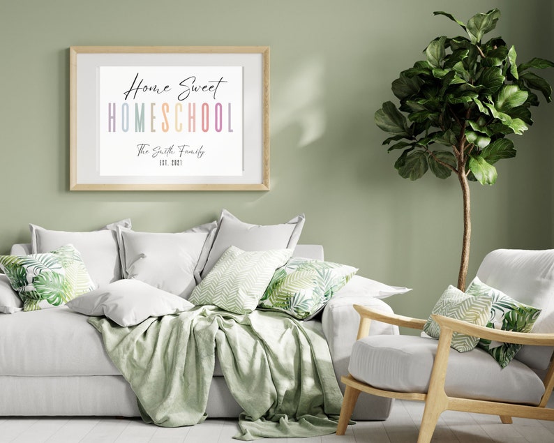 Home Sweet Homeschool - Editable Printable Sign (digital Download ...