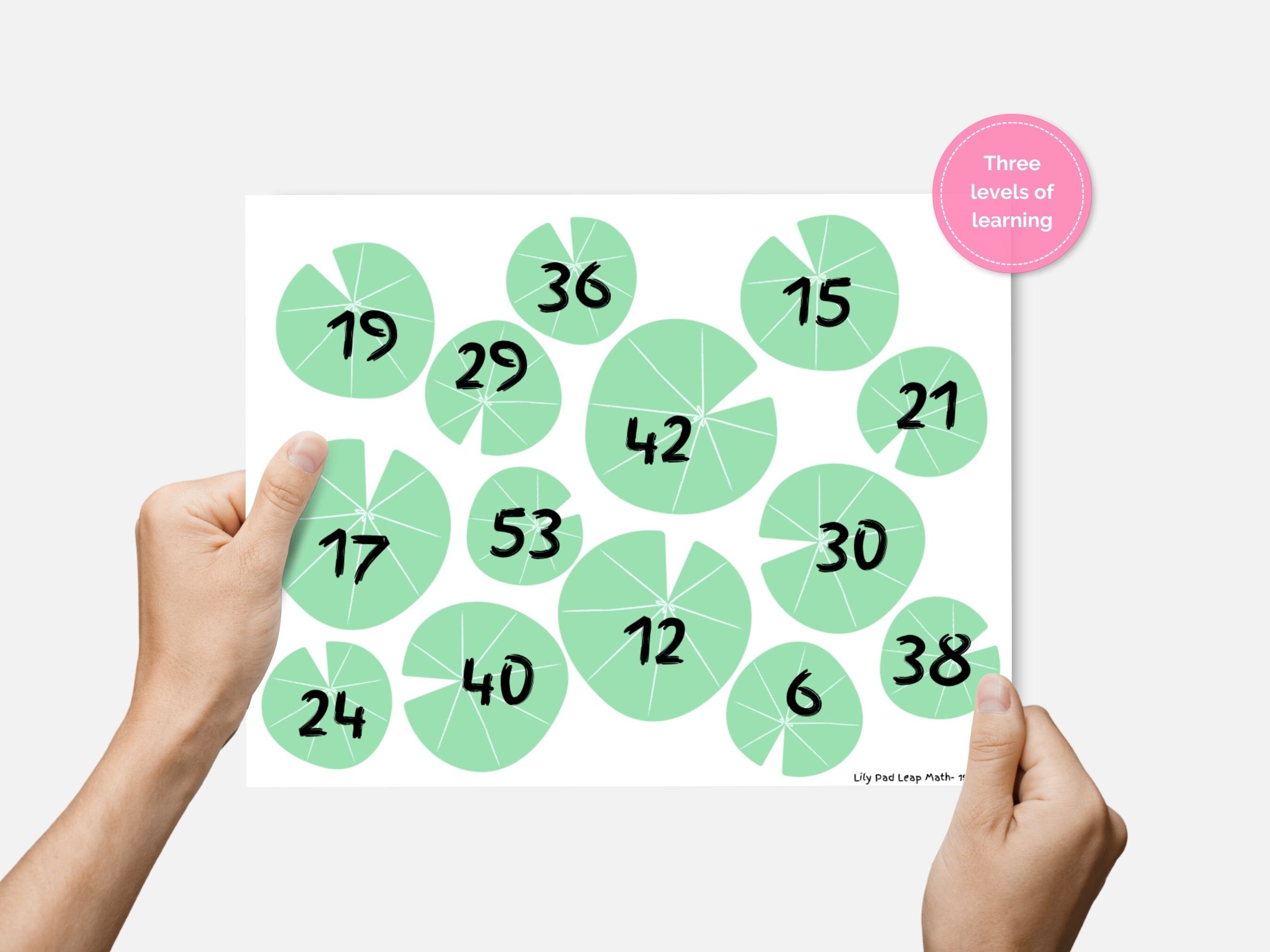 Lily Pad Learning Math Game for Leap Day - Printable Math Game Leap Day ...