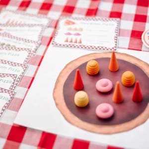 Loose Parts Pizzeria Recipe Cards Playset - for Use With Mandala Pieces ...