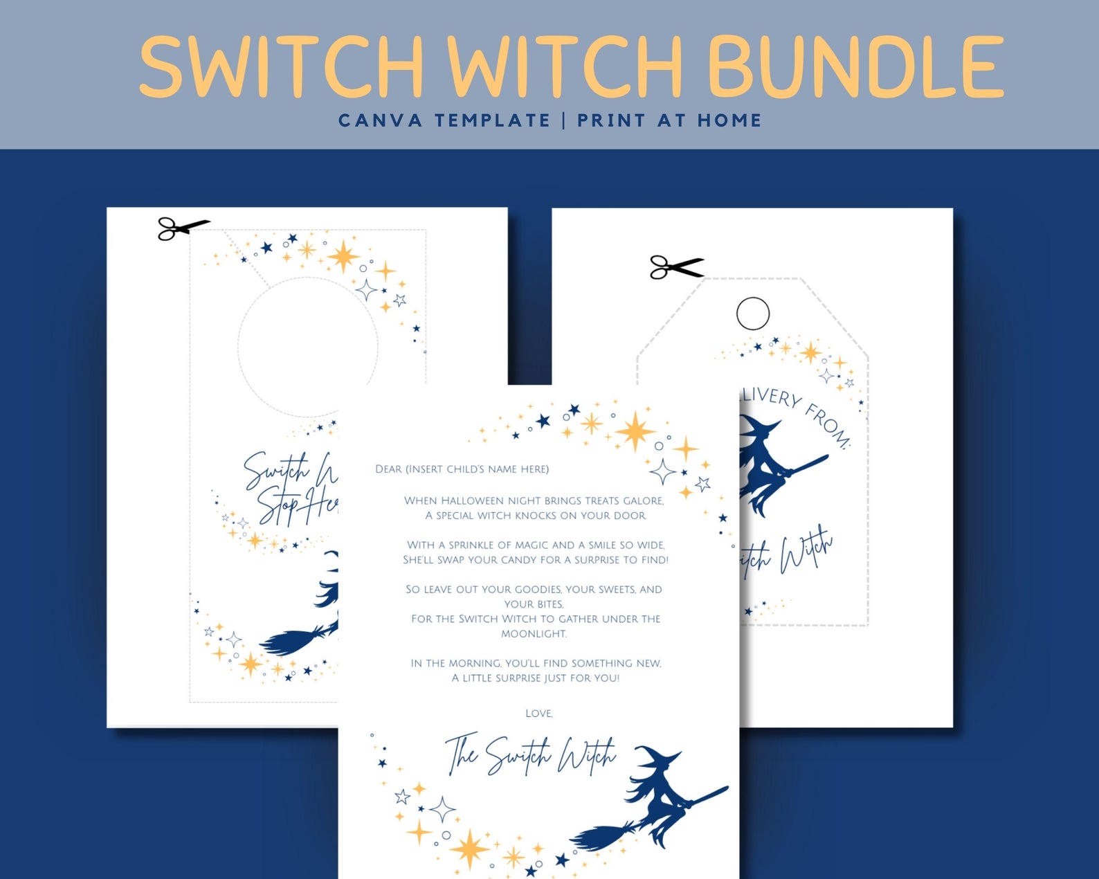 Switch Witch Letter Template / Switch Witch Printable / Halloween ...