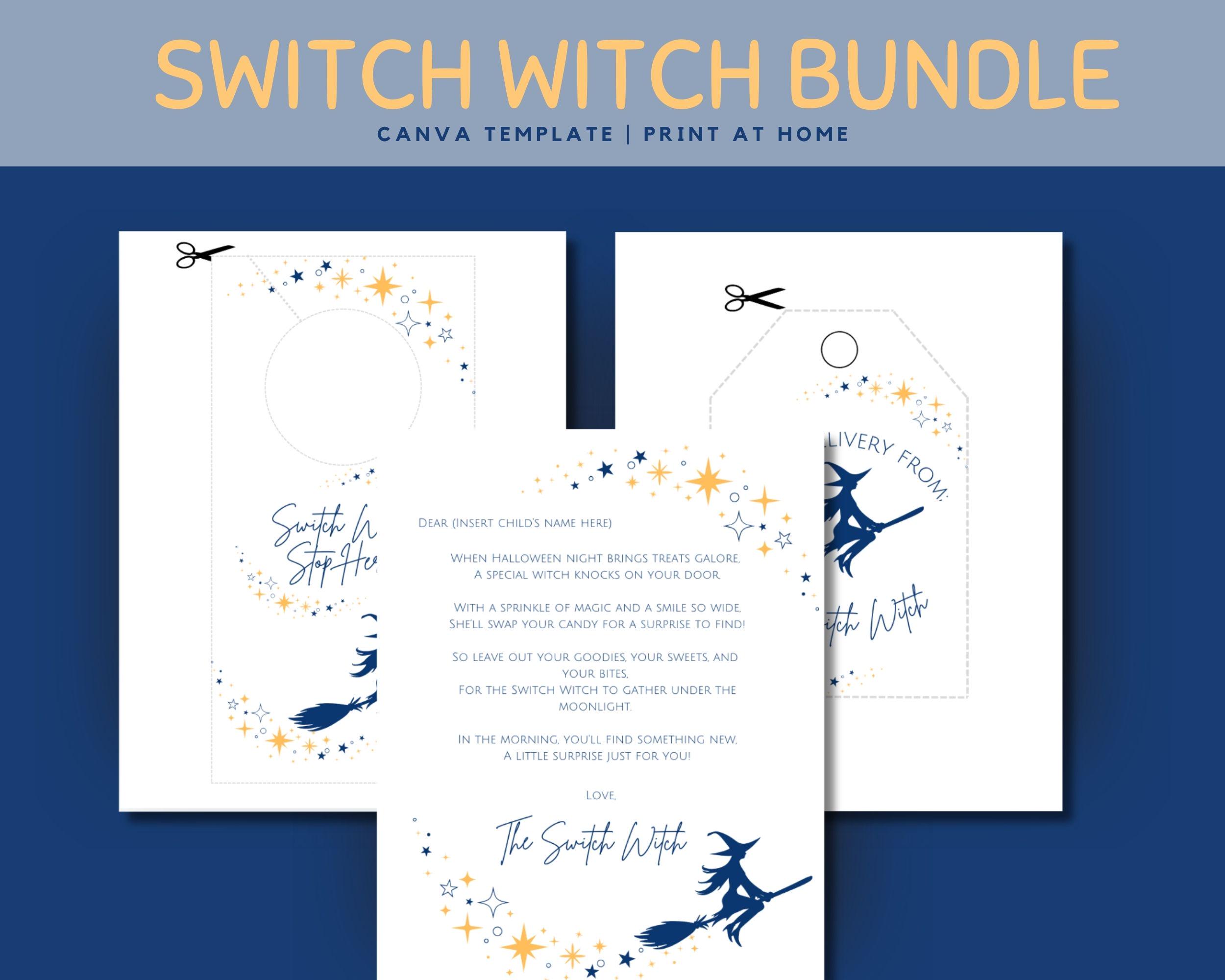 Switch Witch Letter Template / Switch Witch Printable / Halloween ...