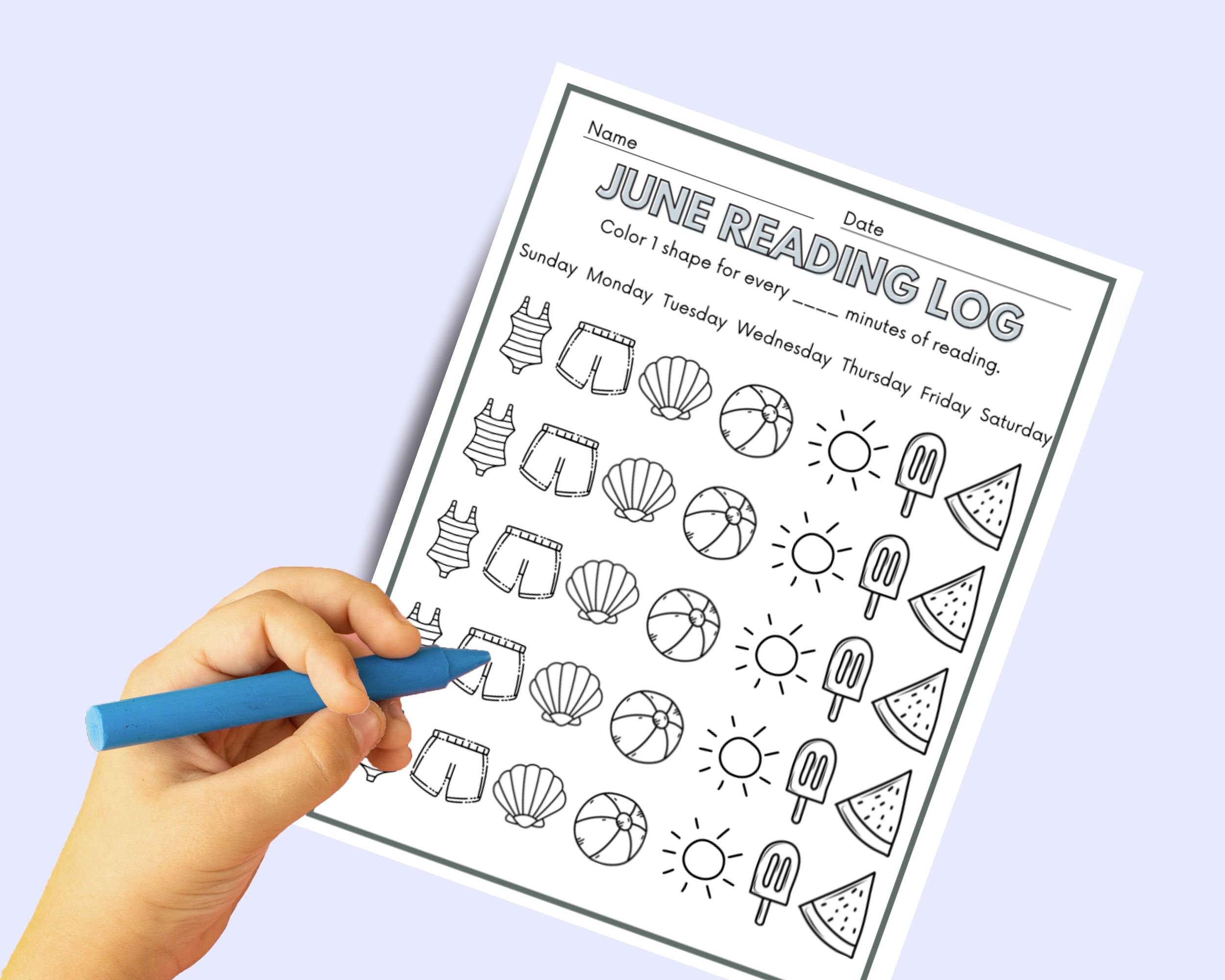 Summer Reading Log (digital Download) - Etsy