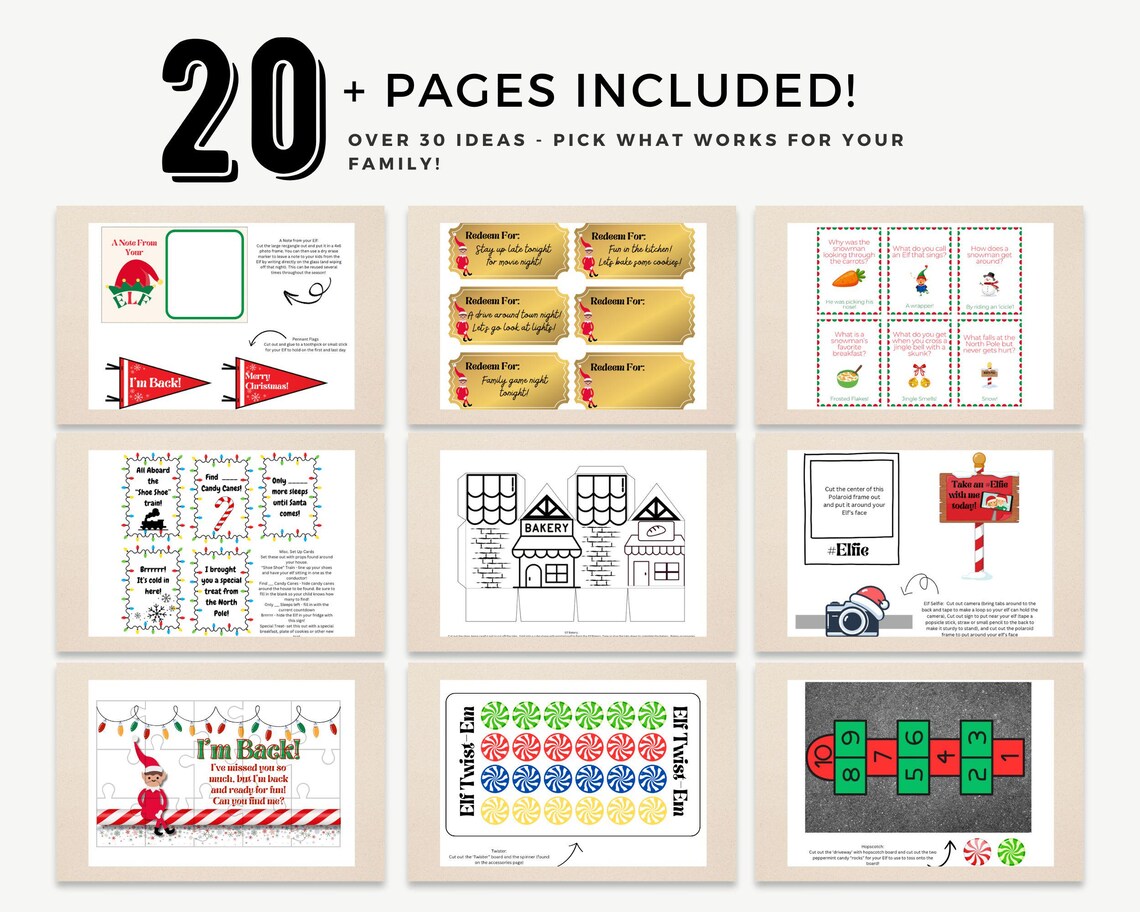 Printable Elf Kit / Surveillance Elf Kit / Christmas Activities ...