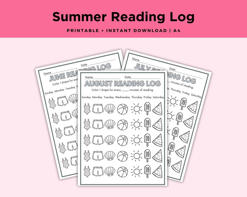 Summer Reading Log digital Download - Etsy
