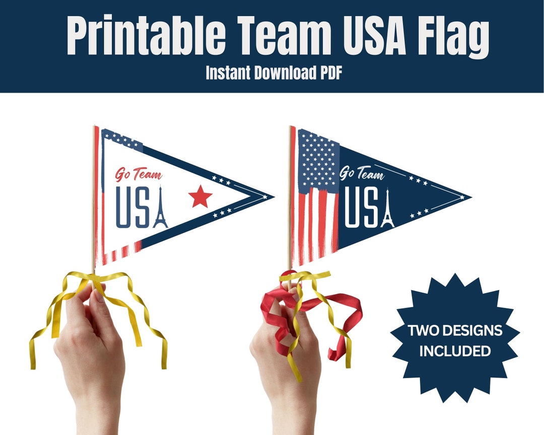 Summer Games Printable Pennant Flag / PDF / Print at Home / Team USA - Etsy