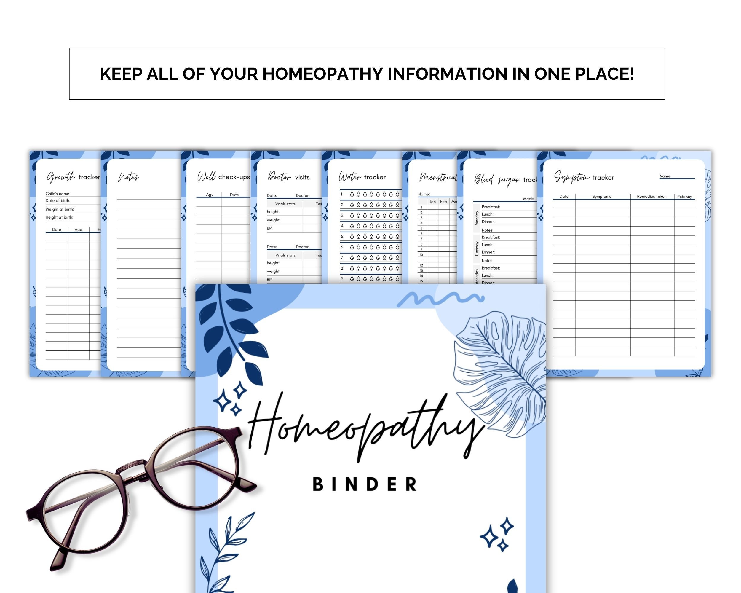 Homeopathy Medical Tracker, Journal, Notes PDF - Digital Download ...