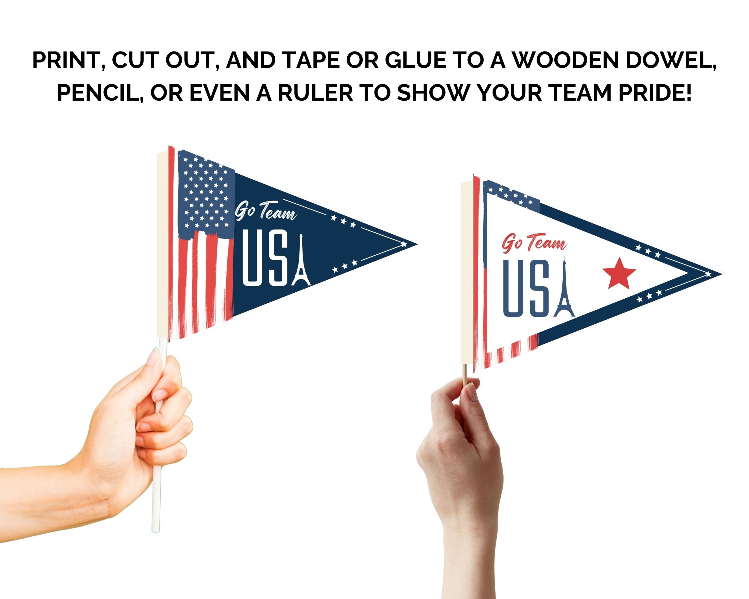 Summer Games Printable Pennant Flag / PDF / Print at Home / Team USA - Etsy