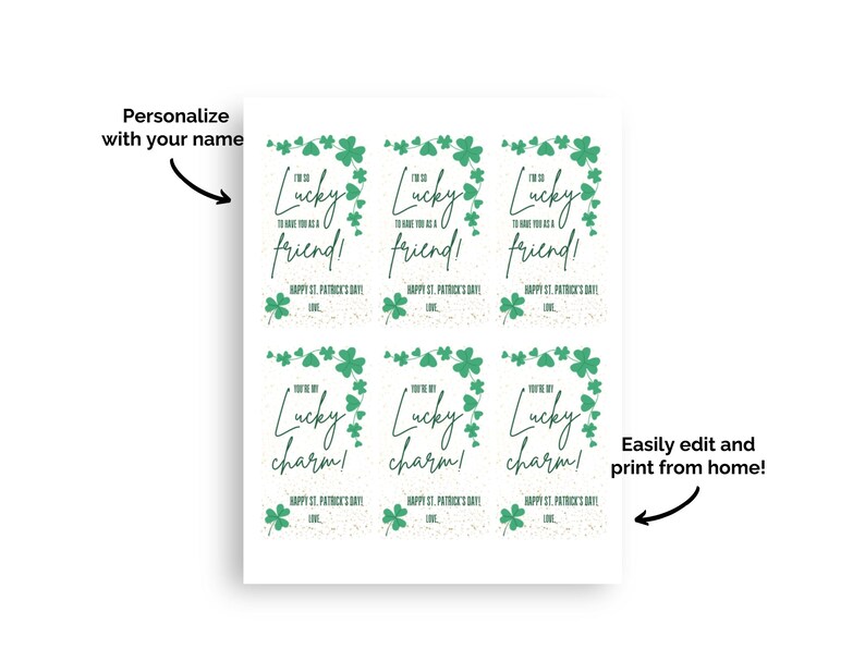Printable St. Patrick's Day Tag - St. Patrick's Day Leprechaun Gift ...