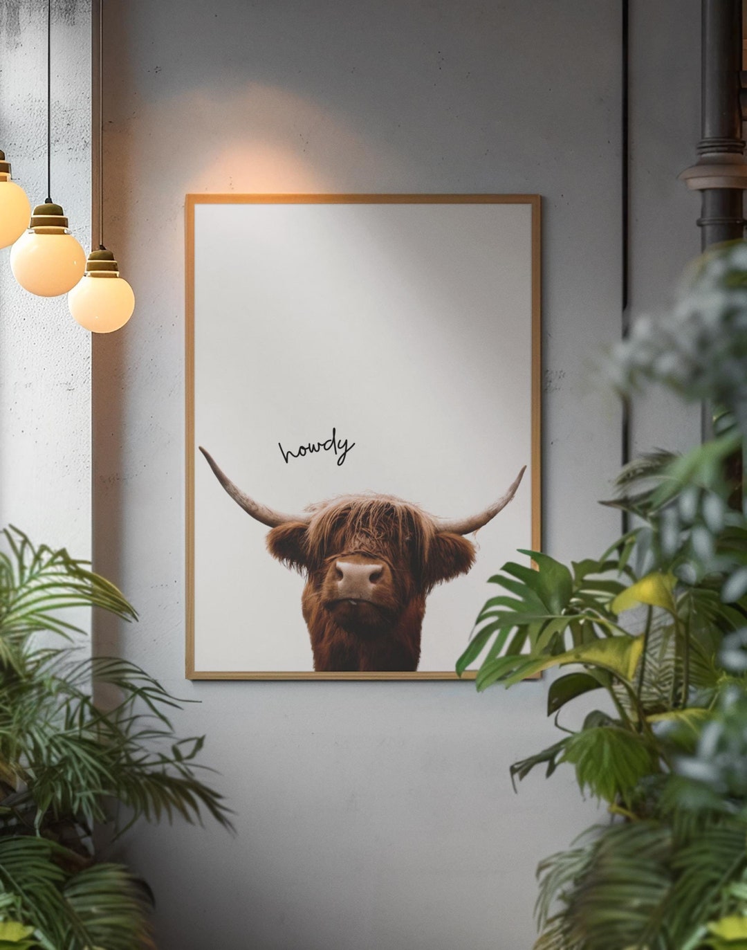 Highland Cow Poster Matte Vertical Poster Cow Lover Gift Farmhouse Wall ...