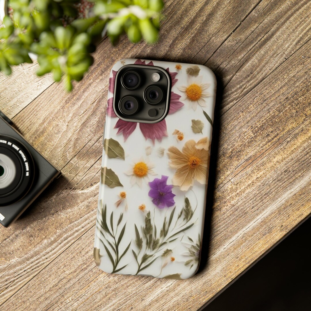 Milky Way Floral Fusion Phone Case: Pressed Blooms Edition - Etsy
