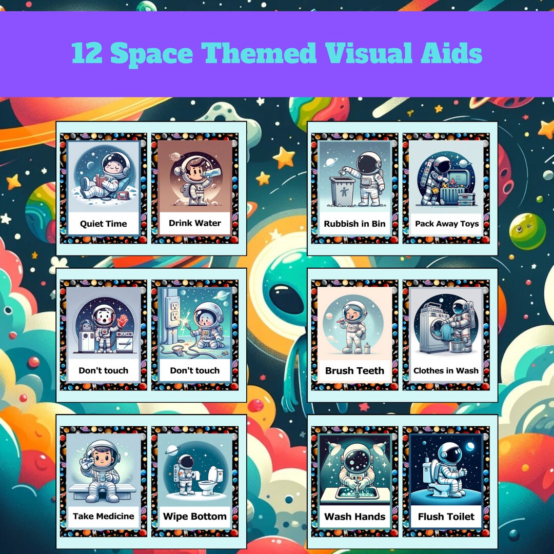 Space Inspired Printable Reminders | Tool for Therapists, Educators and ...