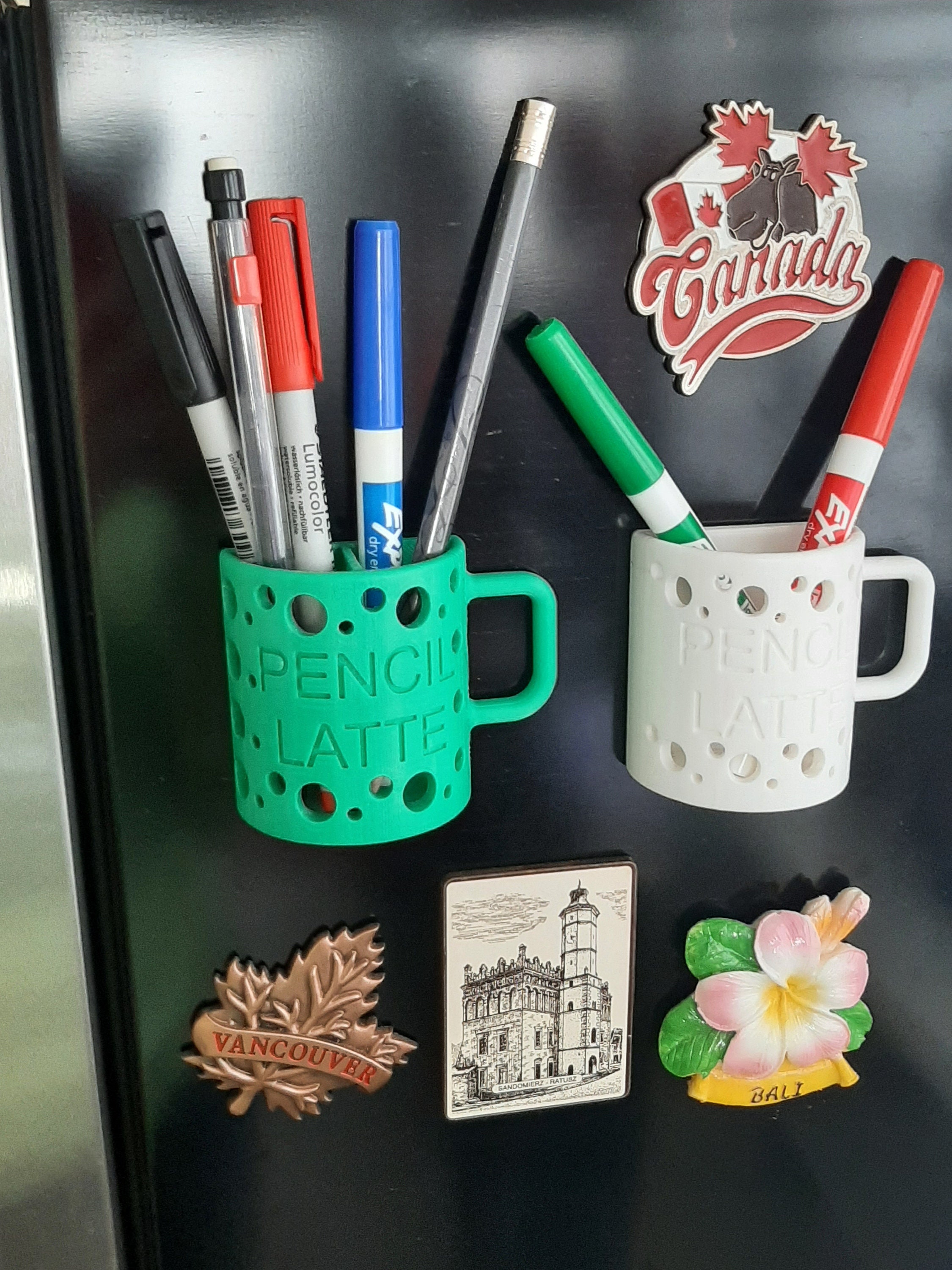 Magnetic Stylized Whiteboard Storage Container | Fridge Marker and Pen ...
