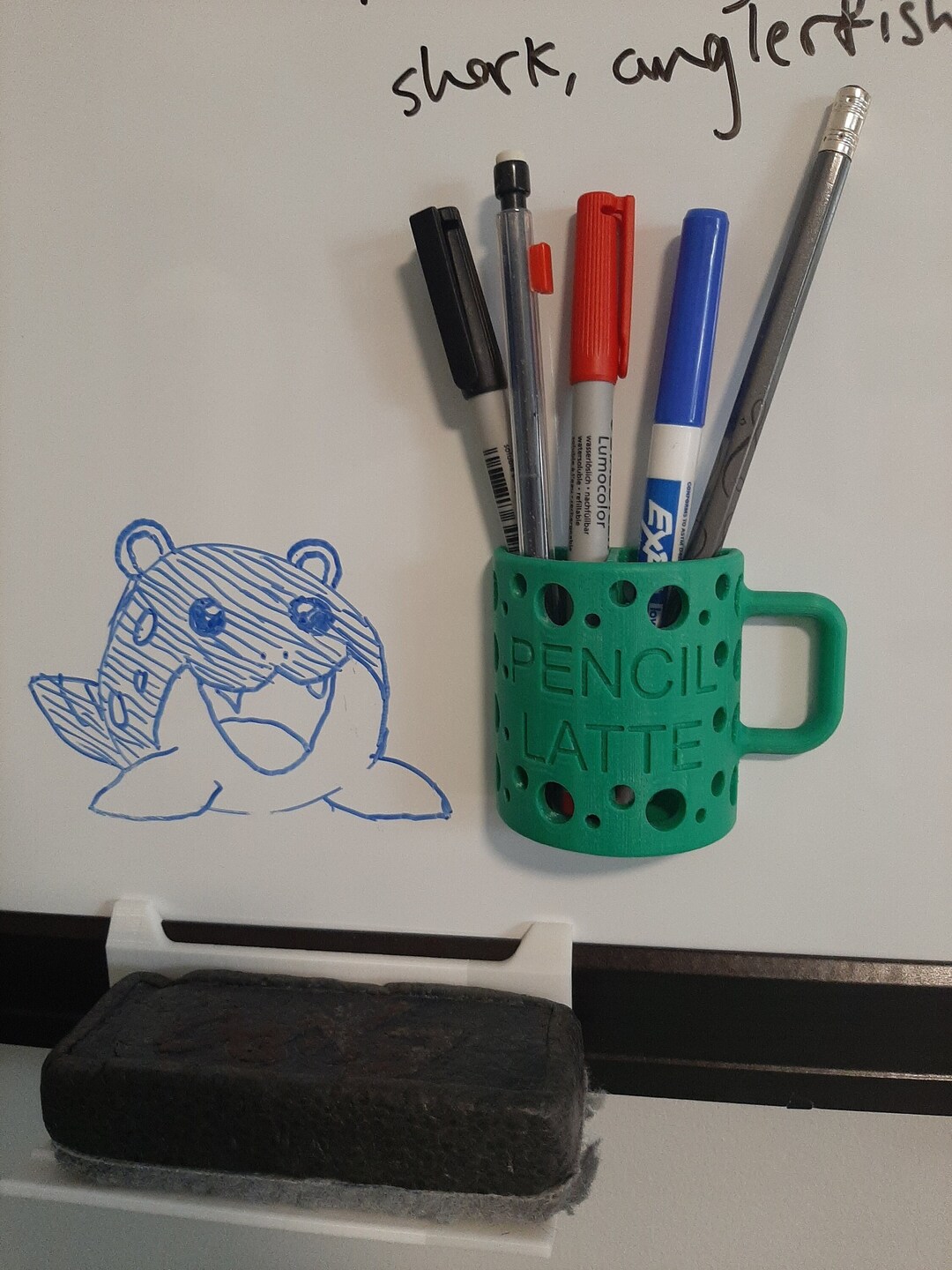 Magnetic Stylized Whiteboard Storage Container | Fridge Marker and Pen ...