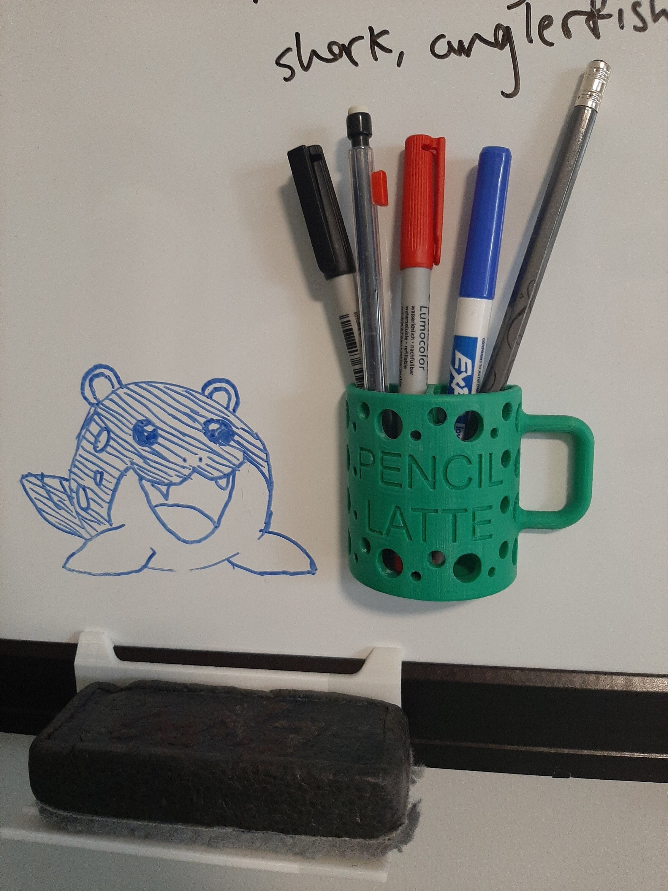 Magnetic Stylized Whiteboard Storage Container | Fridge Marker and Pen ...
