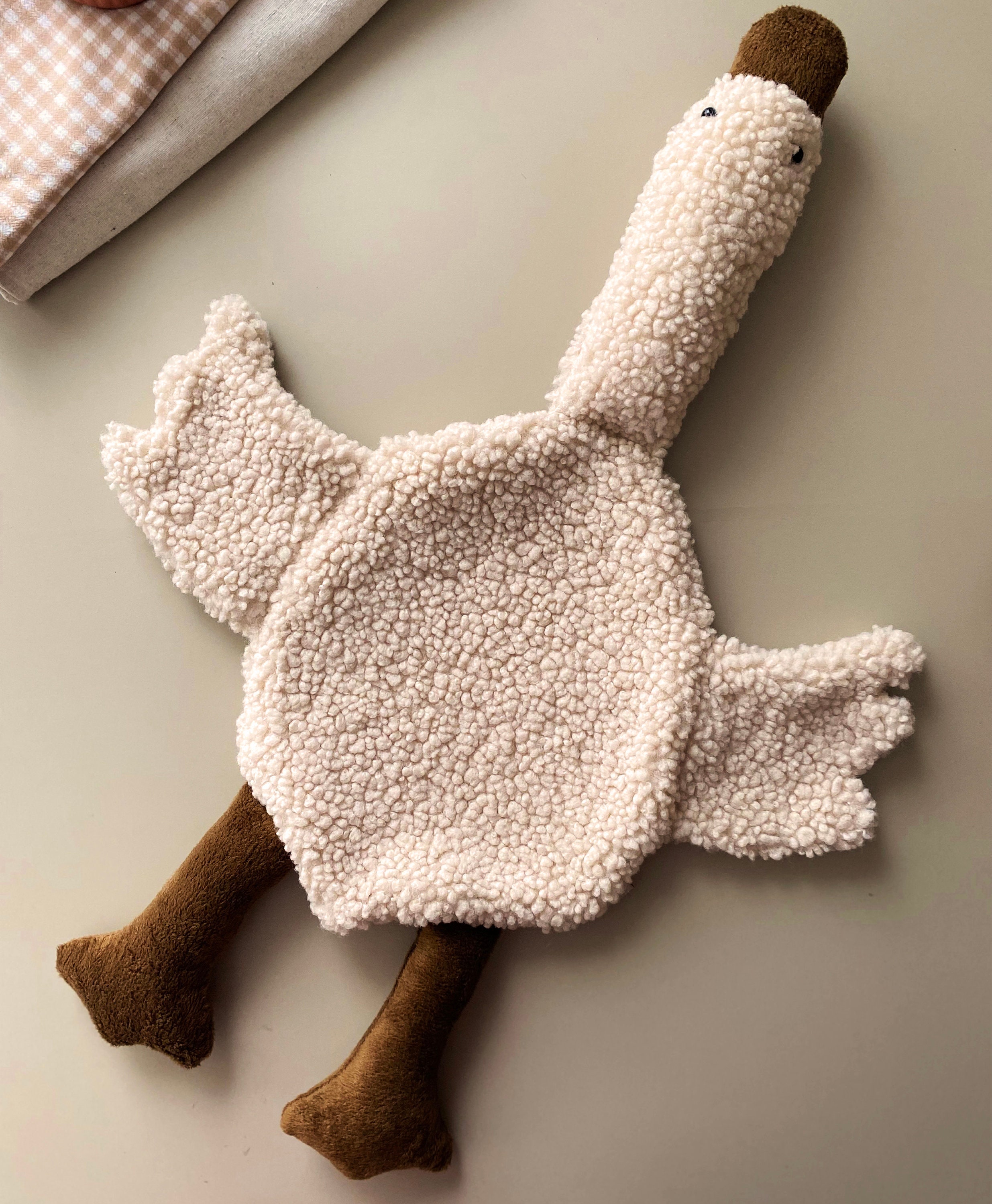 Handmade Goose Plush Cute Goose Plush Toys Goose Duck Sleeping ...