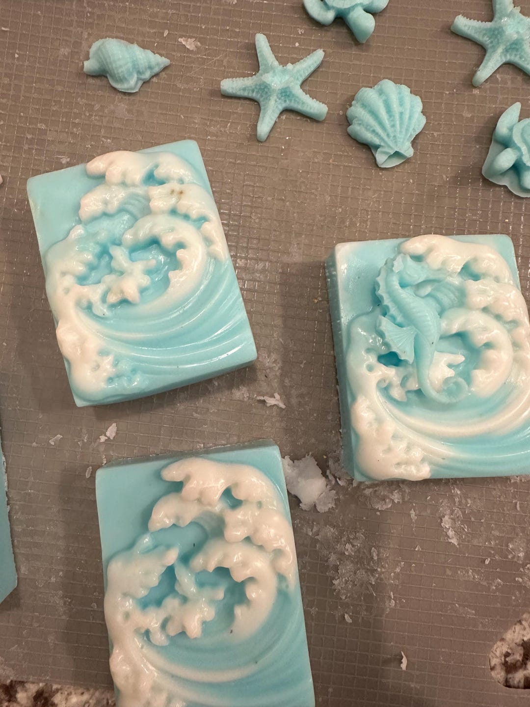 Ocean Theme Homemade Soap Gift for Her Blue Waves Bath Accessories ...