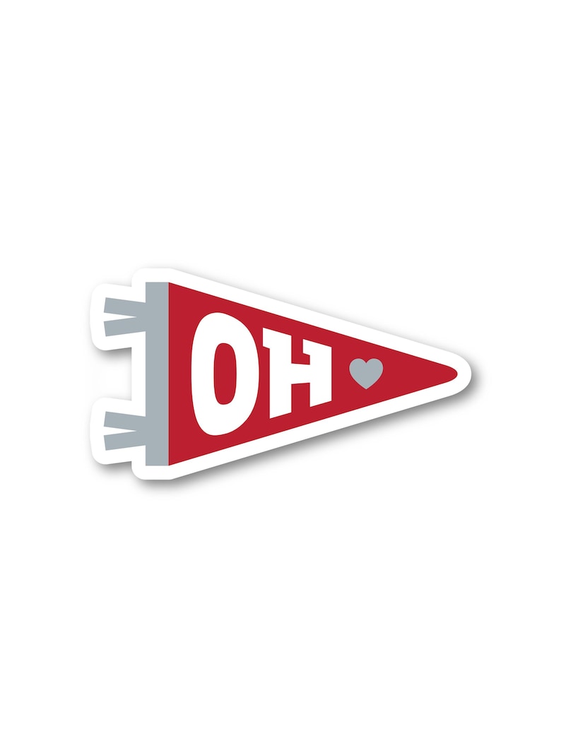 Ohio College Team Pennant Sticker - Etsy