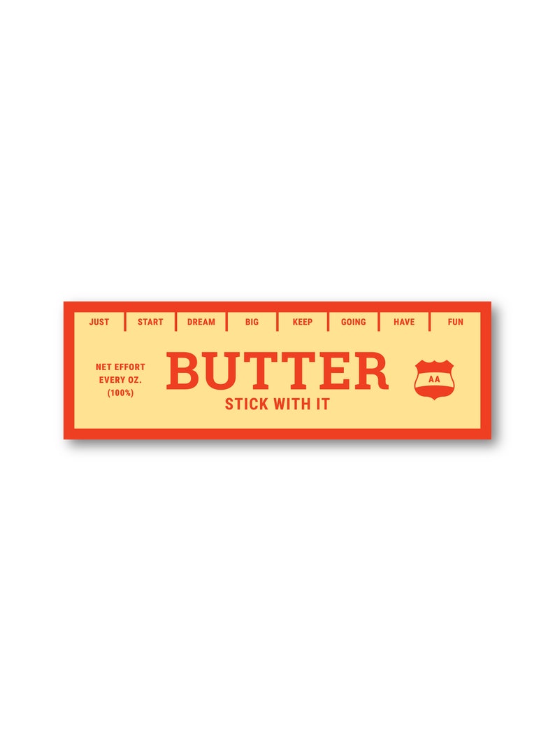 Butter Stick Sticker - Etsy
