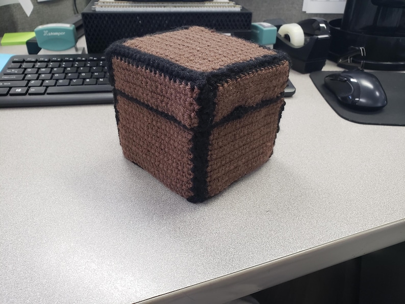 Crochet Minecraft Chest Pattern Etsy