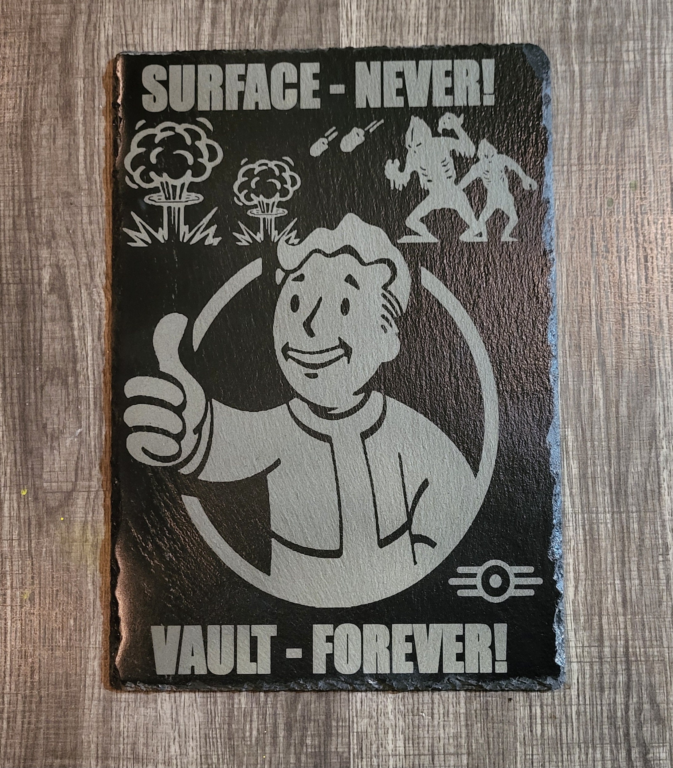 Fallout 4 Vault Tec Poster on Slate - Etsy Canada