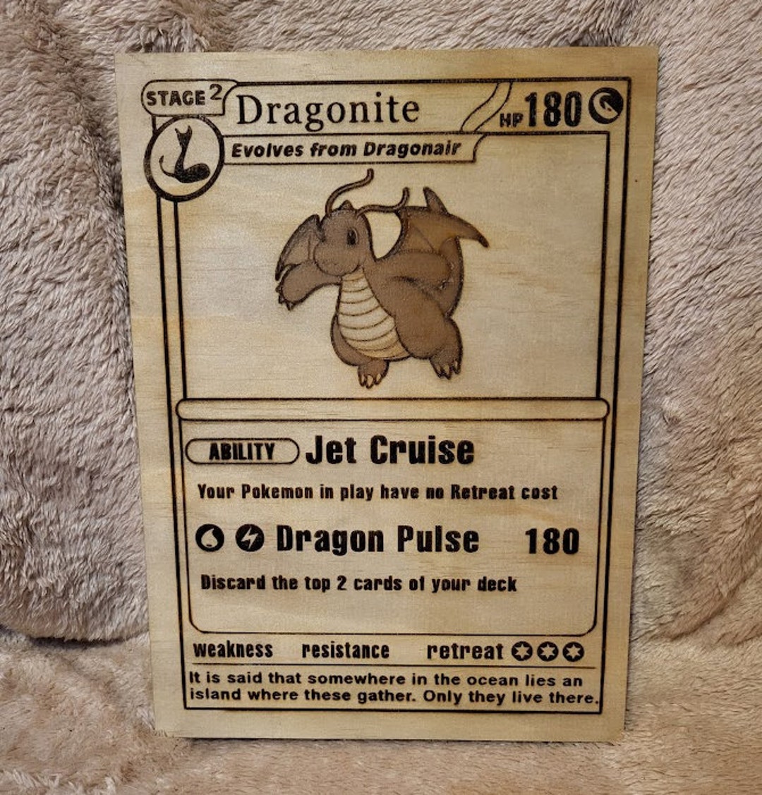Pokemon Card Custom Laser Engraved Wood - Etsy