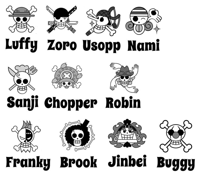One Piece Magnet Jolly Roger Straw Hat Crew Pirate - Etsy