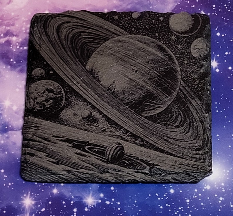Space Themed Slate Coasters Planets Galaxy Moon - Etsy