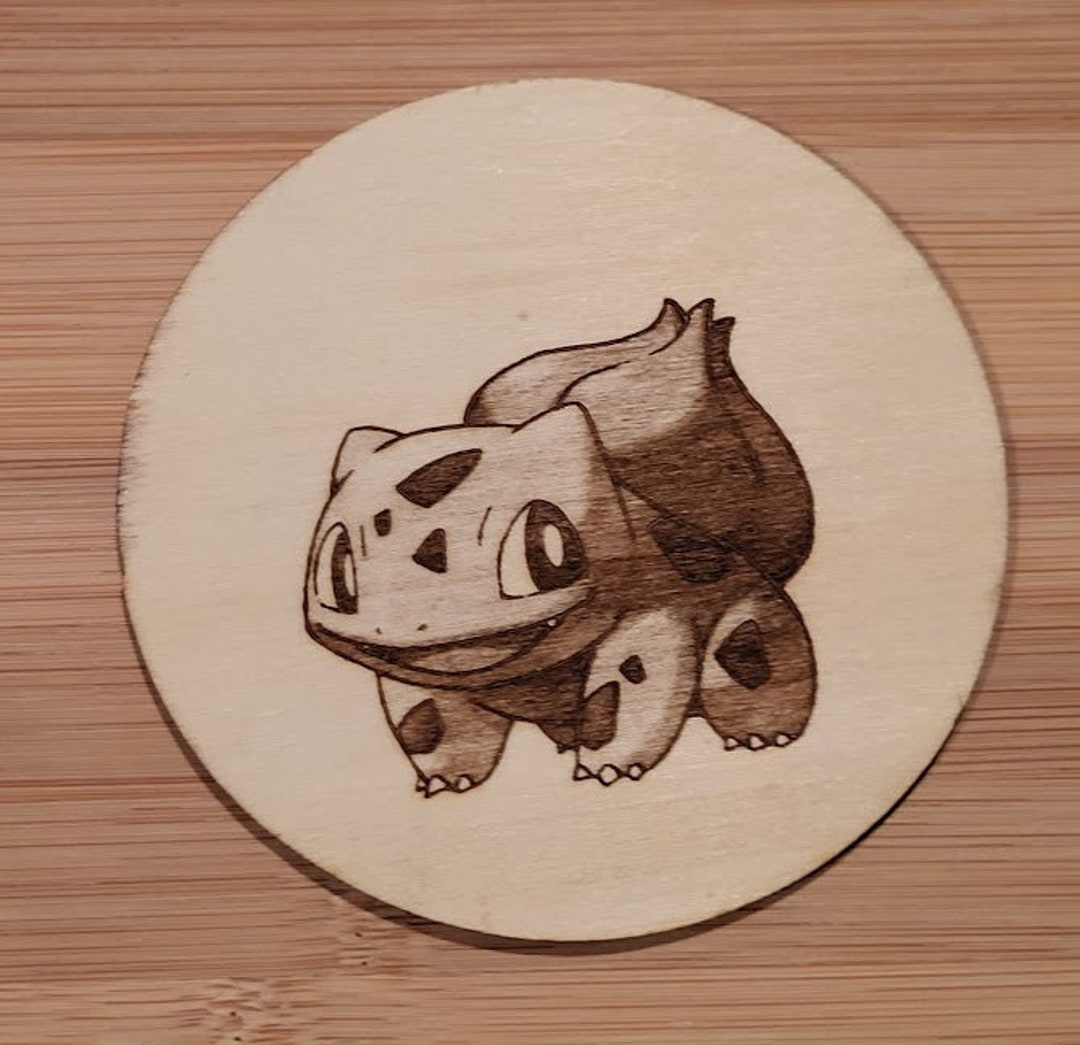 Pokemon Coaster Coin Wood Laser Engraved - Etsy