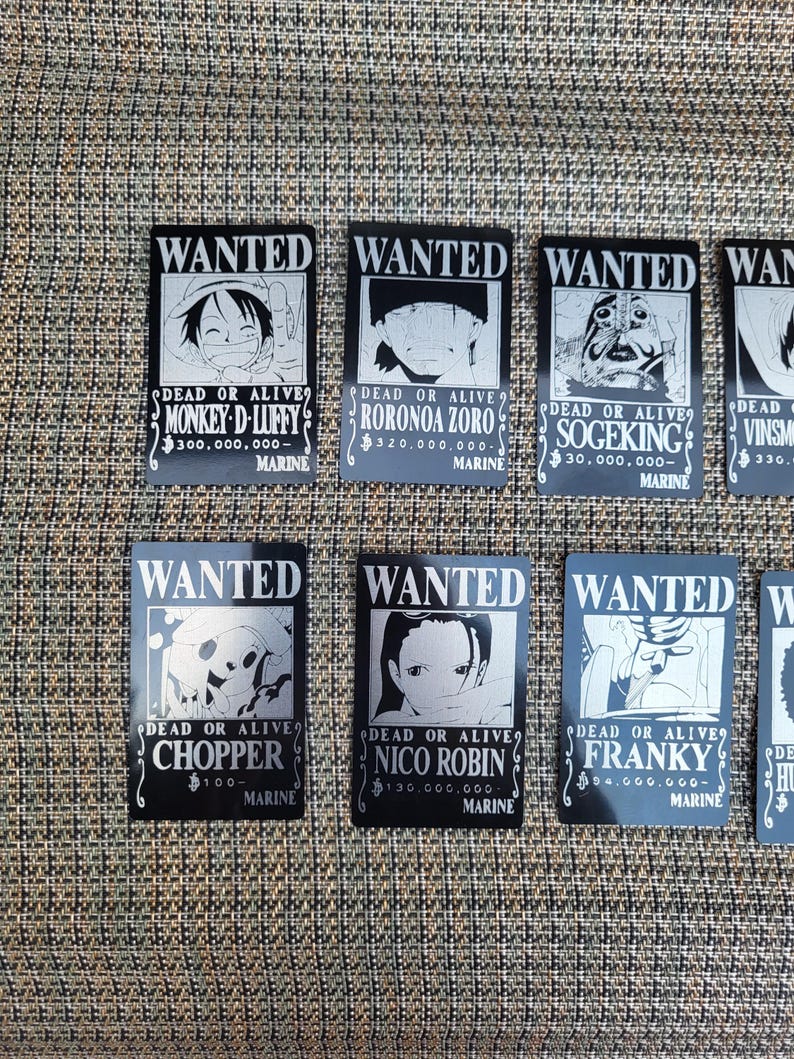 Pirate Crew Wanted Posters Luffy - Etsy