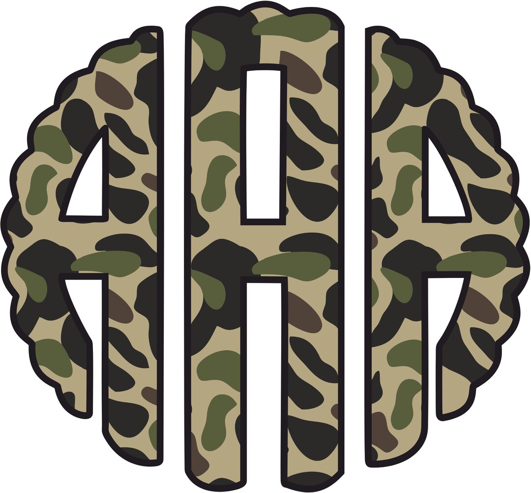 Vintage Camo Monogram - Etsy