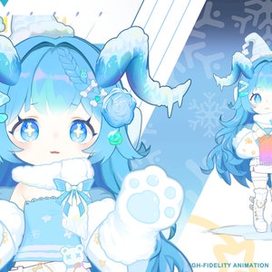 Live2d Model ：candy Ice - Vtuber Model FULLY RIGGED - Ready to Use! - Etsy