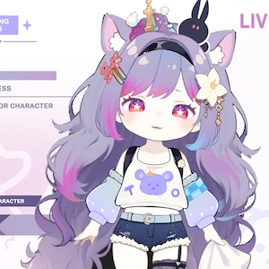 Live2d Model: Candy Yami - Vtuber Model FULLY RIGGED - Ready to Use! - Etsy