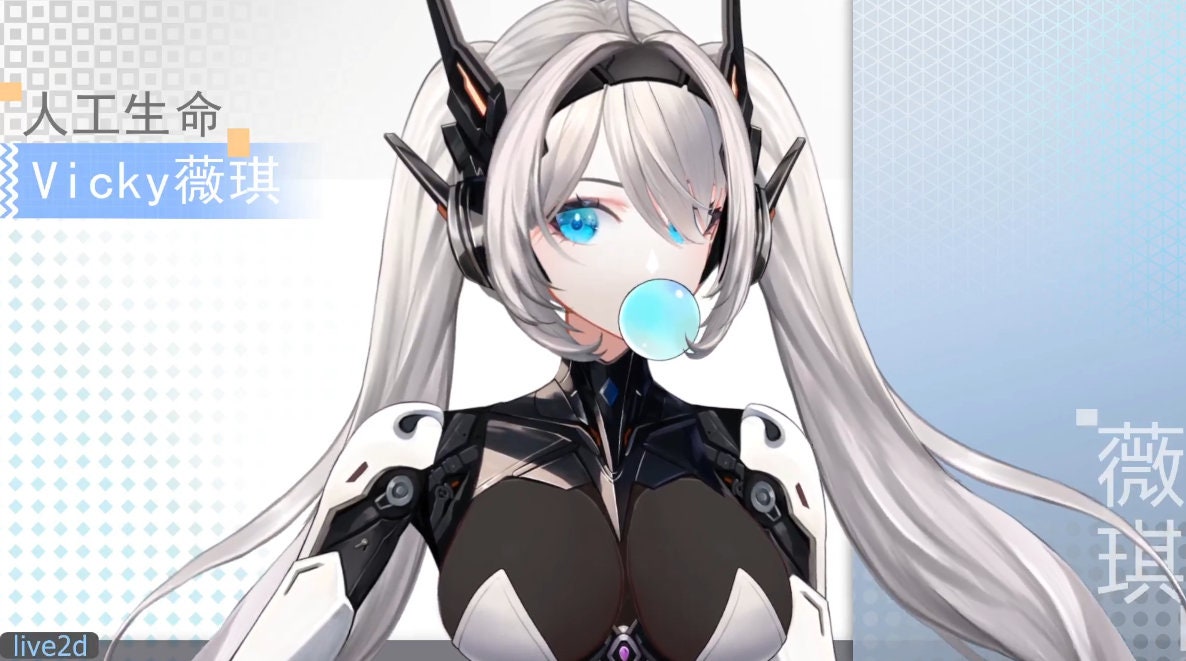 Live2d: Artificial Life Vicky Vtuber Model FULLY RIGGED Ready to Use ...