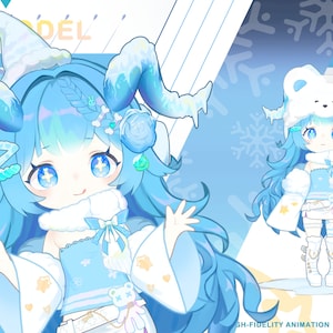 Live2d Model ：candy Ice - Vtuber Model FULLY RIGGED - Ready to Use! - Etsy