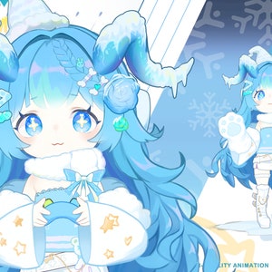 Live2d Model ：candy Ice - Vtuber Model FULLY RIGGED - Ready to Use! - Etsy