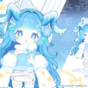 Live2d Model ：candy Ice - Vtuber Model FULLY RIGGED - Ready to Use! - Etsy