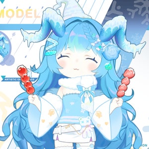 Live2d Model ：candy Ice - Vtuber Model FULLY RIGGED - Ready to Use! - Etsy