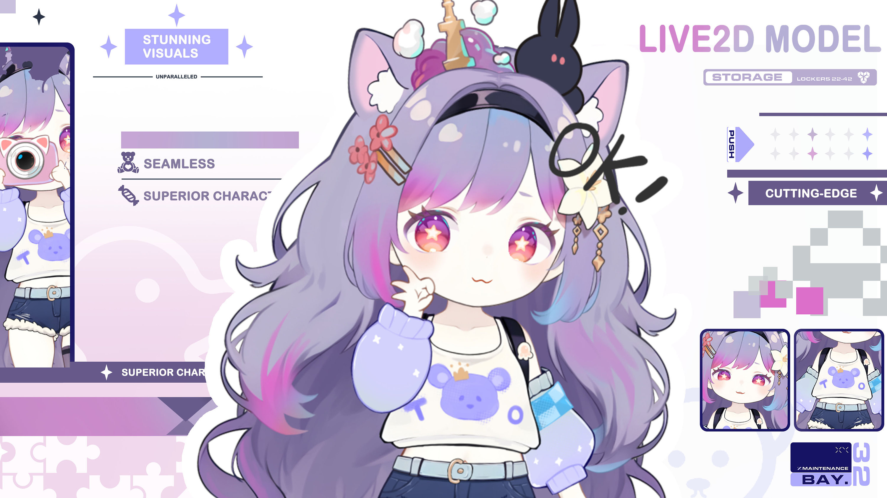 Live2d Model: Candy Yami Vtuber Model FULLY RIGGED Ready to Use - Etsy Australia