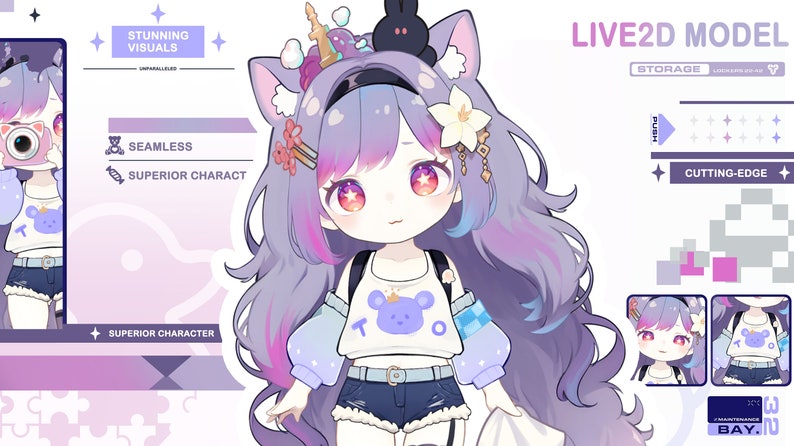 Live2d Model: Candy Yami - Vtuber Model FULLY RIGGED - Ready to Use ...